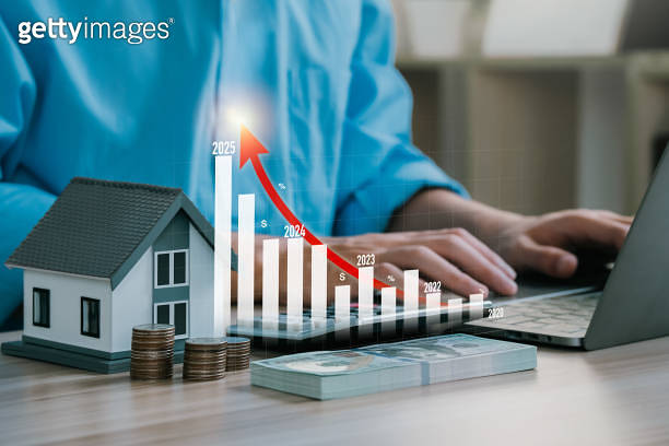 Real Estate Interest Rate and dividends. Chart growth rate and growing ...