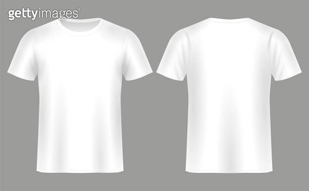 Blank Realistic white t-shirt template. stock illustration 이미지 ...