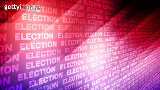 Candidate abstract background creative display of election text ...