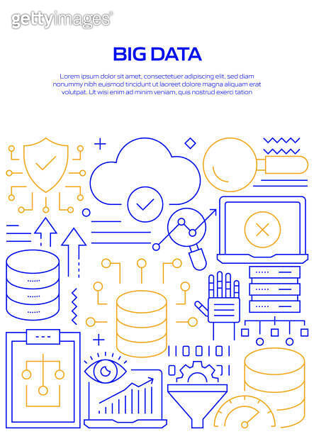 BIG DATA Related Banner Design for Web Page, Headline, Brochure, Annual ...