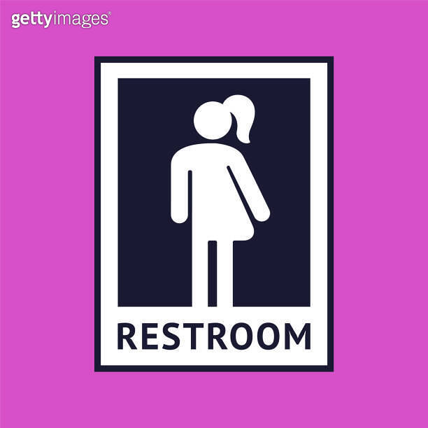 Gender neutral or all gender restroom sign with man women, wc vector ...