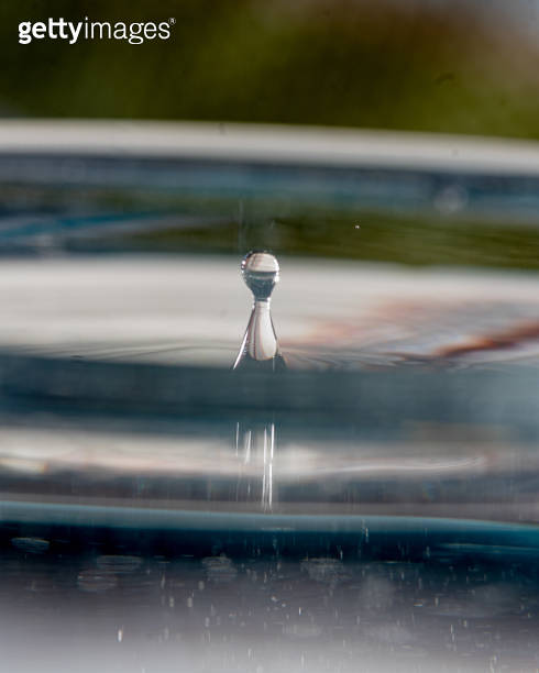abstract picture with colored drop of various shapes, blurred ...