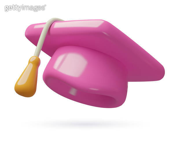 Pink graduation hat 이미지 (1992571313) - 게티이미지뱅크