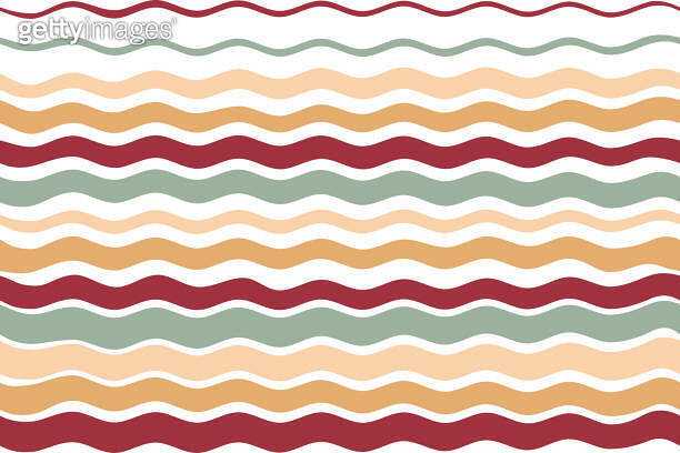 Seamless background with colorful waves. Seamless wavy retro pattern in 60s-70s style. Vintage ...