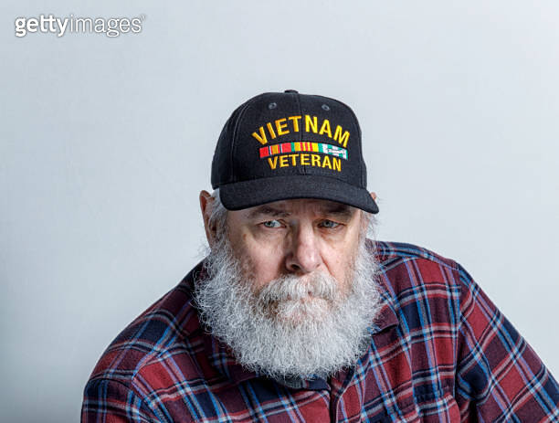 Serious USA Military Vietnam War Gray Beard Veteran 이미지 (1952821813 ...