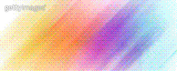 Pixelated rainbow holographic diagonal gradient background with ...