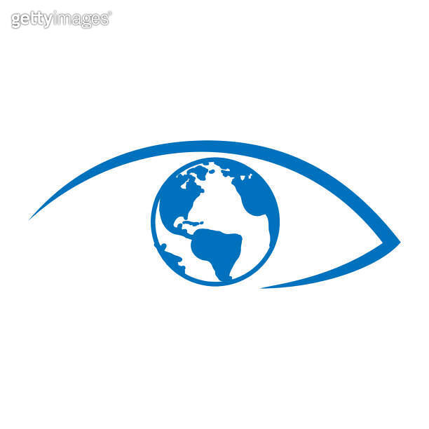 Eye with World Globe for Global Vision Trade Symbol Design Vector ...