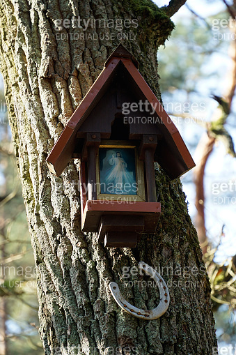Shrine on a tree in Kampinos Forest 이미지 (2063320863) - 게티이미지뱅크