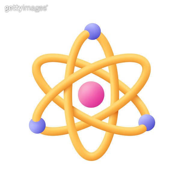 Atom, orbital electrons. Nuclear energy, scientific research, molecular ...