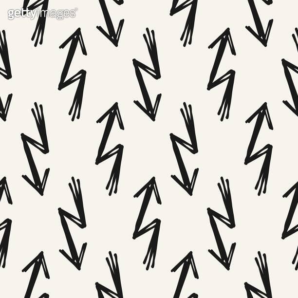 Bold hand-drawn black arrows. Sketch with grunge texture. Scribble ...