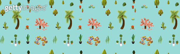 Isometric Plants and Flowers illustration, Isometric Projection, Bush ...