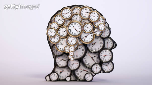 Human Head Made From Vintage Clocks. Time and Creativity Concept 이미지 ...
