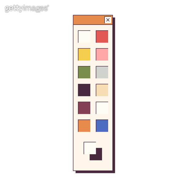 Retro style interface elements in aesthetic, old ui design window, 90s ...