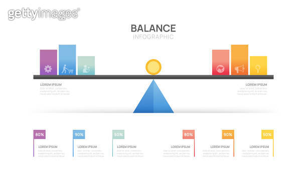 Infographic Scale diagram template for business. balance concept ...