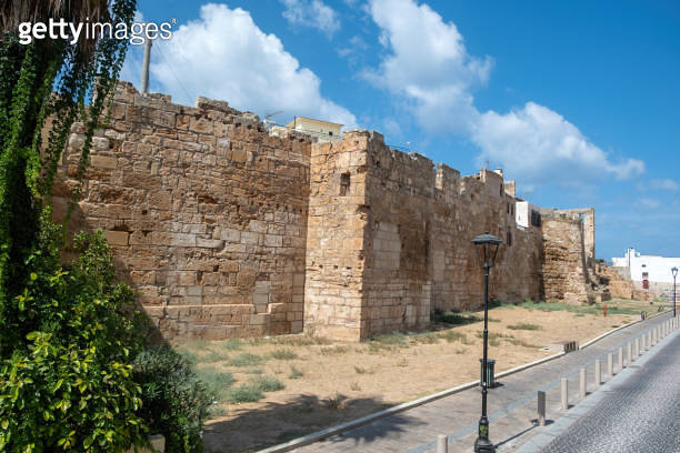 Byzantine Wall fortress at Chania, Crete island Greece. Acropolis of ...