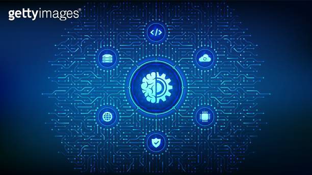 Machine learning. AI Artificial Intelligence. Deep learning. Data ...