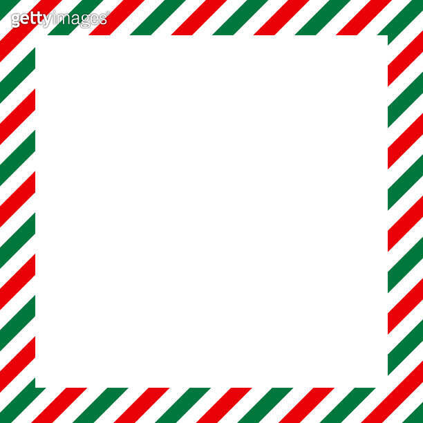 Christmas border frame. Candy cane rectangle frame. Merry Christmas ...
