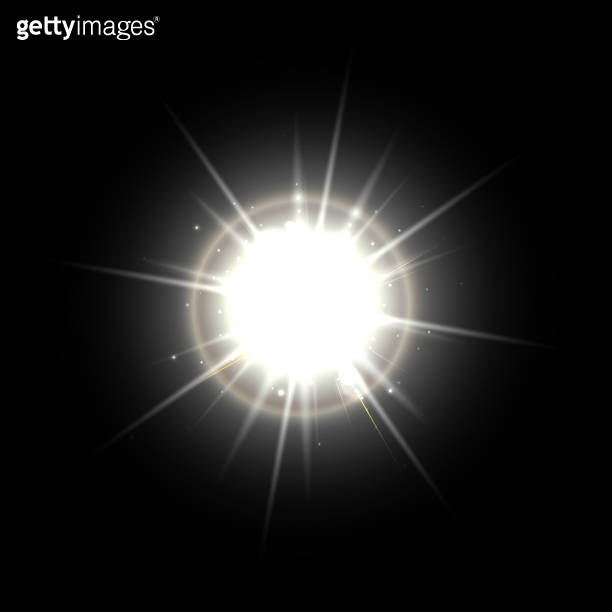 Abstract sun star, transparent sunlight flare light effect - stock ...
