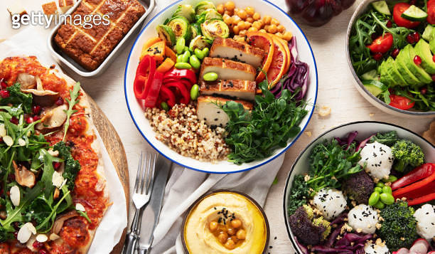 Green, healthy vegetarian food for lunch or dinner. 이미지 (2149470535 ...