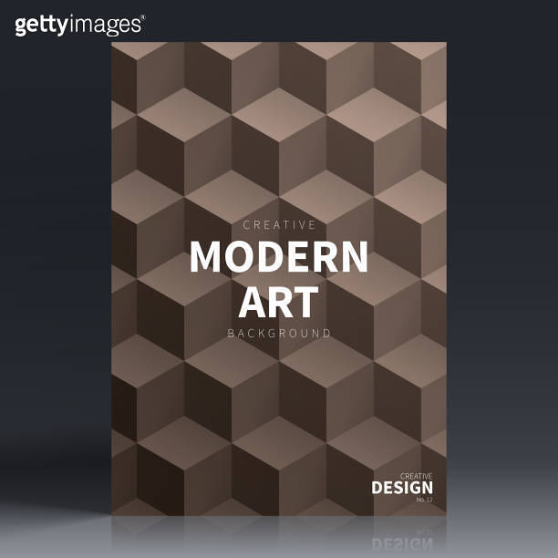 Brochure template layout, Brown cover design, business annual report ...