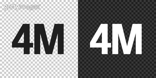 4M - Four million. Icon for design on blank background 이미지 (2171471491 ...