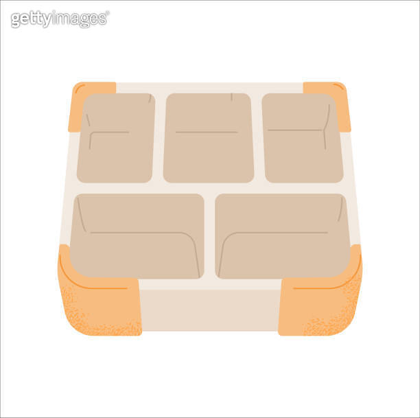 Empty opened bento box vector illustration isolated on white. 이미지 ...