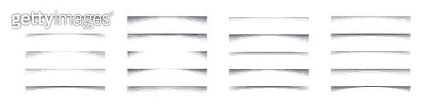 Set of grainy noise and stipple shadow dots with gradient edges. Flat ...