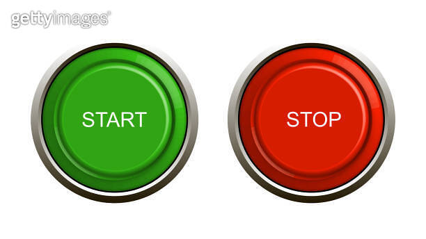 3D start and stop buttons, vector illustration. (2158618440) 일러스트, 무료 ...