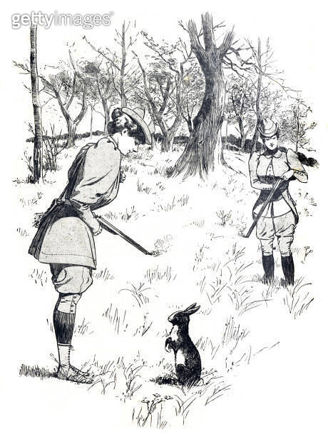 Anthropomorphic humanized animals. humanized rabbit. Rabbit Surrenders ...