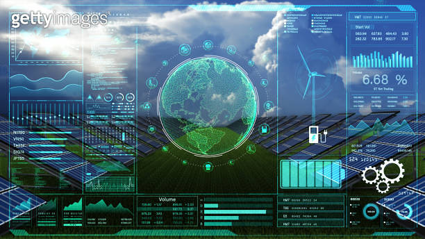 Advanced interface displaying renewable energy analytics with solar ...