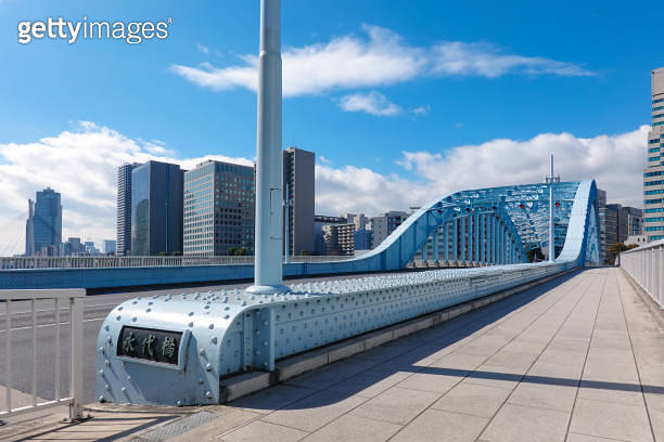 Eitai Bridge, a famous bridge spanning the Sumida River (Koto Ward ...