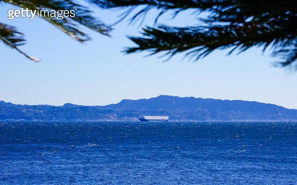 Tokyo Bay Uraga Channel seen from Kannonzaki Park (Yokosuka City ...