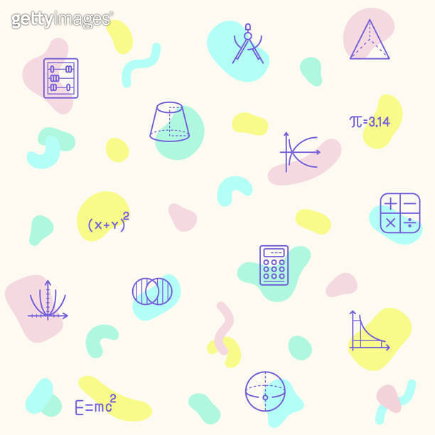 Vector illustration of a cute mathematics and math. 이미지 (2080166754 ...
