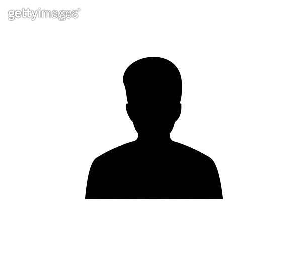 Man person silhouette a user icon. Profile picture, portrait symbol ...