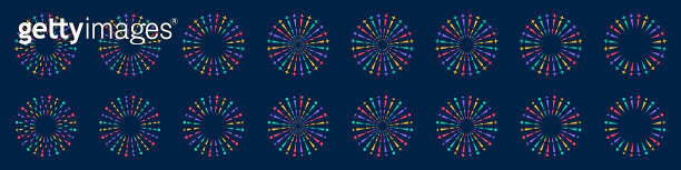 Set of creative fireworks explosion design vectors, ornament fireworks ...