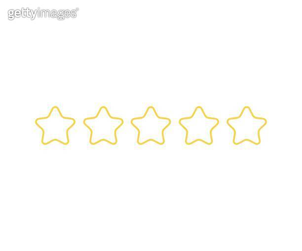 Five Stars icon design. Stars in modern simple flat style vector design ...