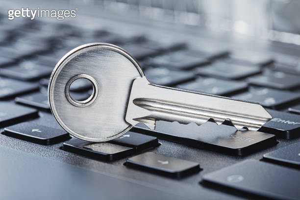 phishing, hacking personal data and money , key and hook on computer ...