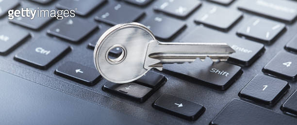 phishing, hacking personal data and money , key and hook on computer ...