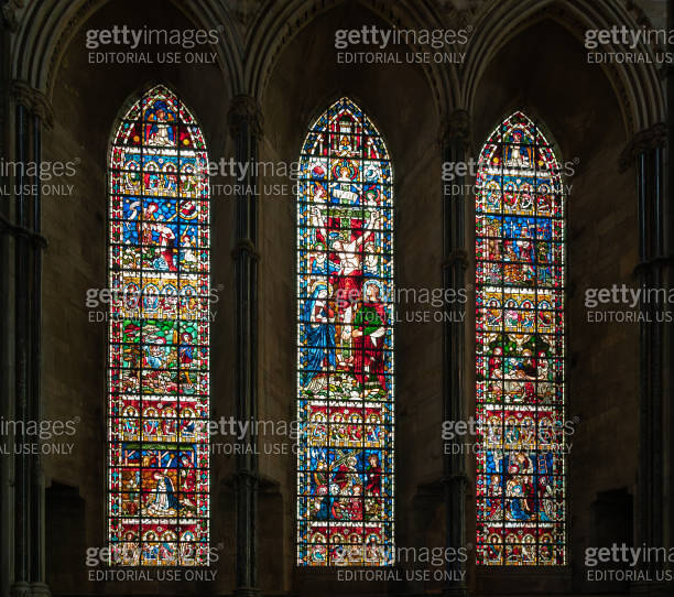 Stained Glass Window in the Chapel of the Nine Altars in Durham ...