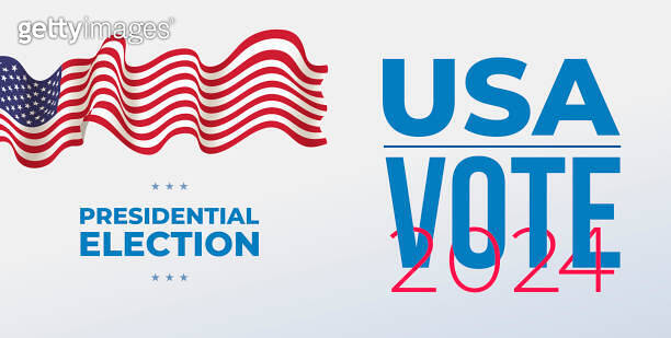 President voting 2024 tipografika. Presidential election 2024 design ...