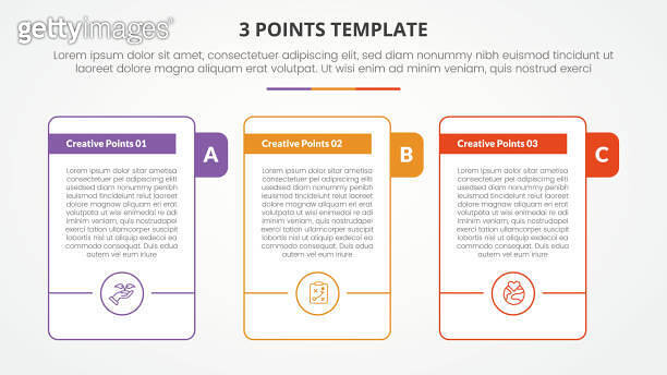 3 points stage template infographic concept for slide presentation with ...