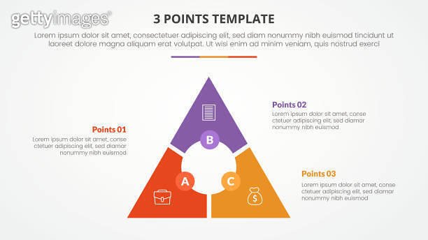3 points stage template infographic concept for slide presentation with ...