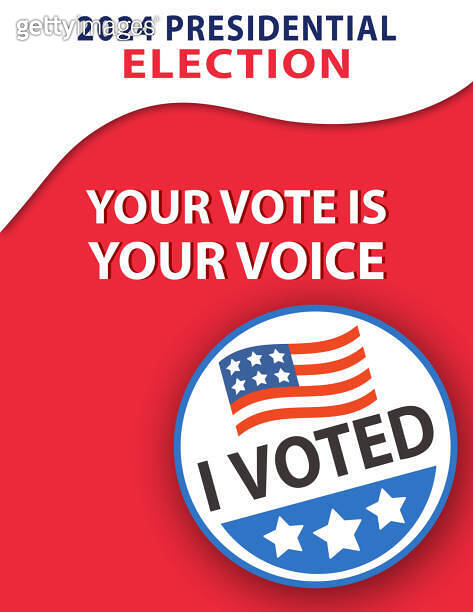 USA Presidential Election Background Template With Voting Buttons 이미지 ...