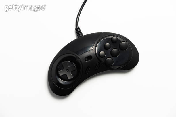 Old classic gamepad of arcade game consoles from the eighties 이미지 ...