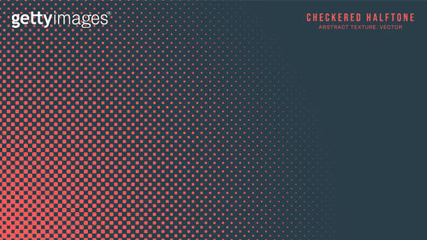 Checkers Halftone Pattern Vector Diverging Radial Border Red Abstract ...