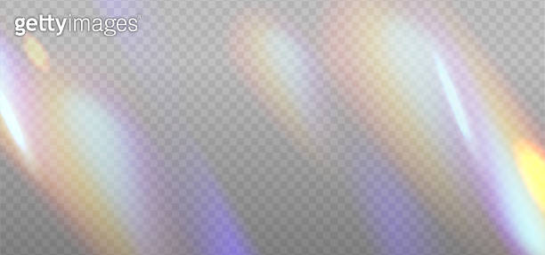 Rainbow dispersion highlights overlay template on a light background ...