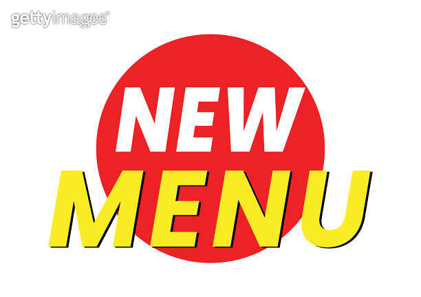 New Menu. New Menu Sign, Label, Sticker, Template, Icon, Vector ...