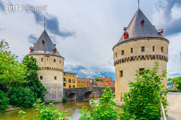 Broeltorens Broel Towers Gothic architecture style stone buildings ...