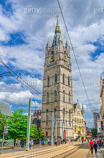 Belfry of Ghent Het Belfort van Gent medieval bell tower watchtower and ...
