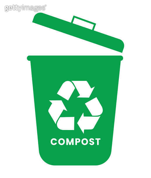Compost Bin. Compost Bin Sign, Sticker, Recycled Waste Label, Vector ...